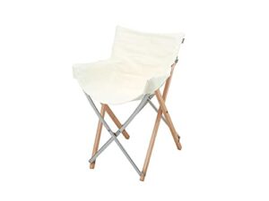 snow peak take! bamboo chair, lv-085, designed in japan, made of canvas and bamboo, for indoor outdoor use, lifetime product guarantee, white