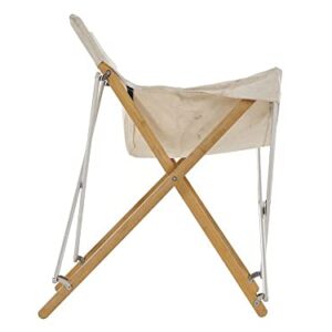 Snow Peak Take! Bamboo Chair, LV-085, Designed in Japan, Made of Canvas and Bamboo, for Indoor Outdoor Use, Lifetime Product Guarantee, White