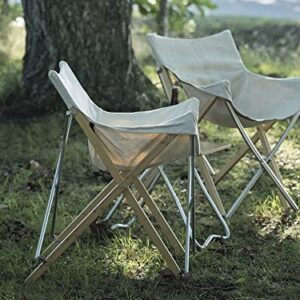 Snow Peak Take! Bamboo Chair, LV-085, Designed in Japan, Made of Canvas and Bamboo, for Indoor Outdoor Use, Lifetime Product Guarantee, White