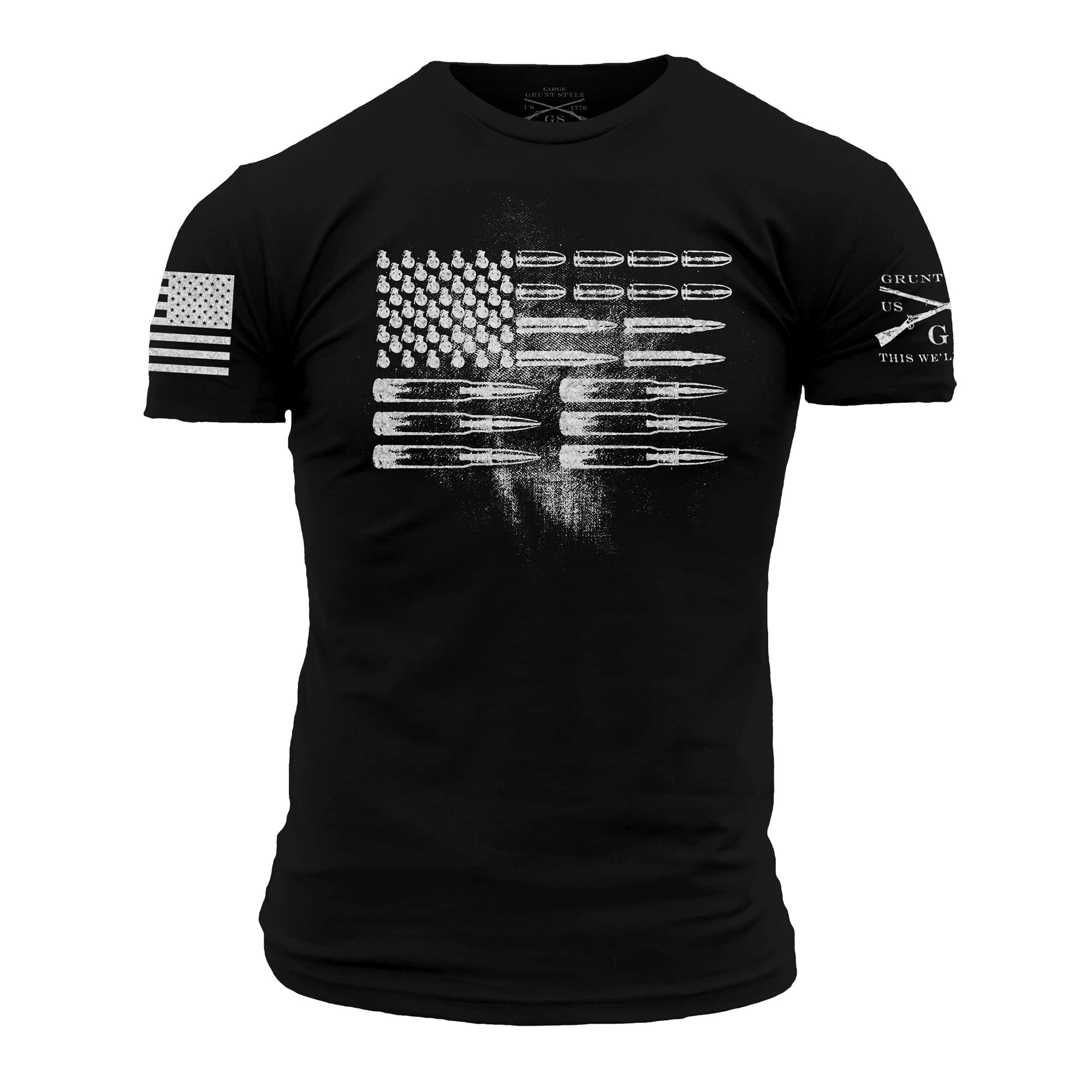 Grunt Style Ammo Flag Men's T-Shirt (XXX-Large, Black)