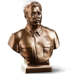 joseph stalin bust sculpture statue collectible art figurine figure 6'', bronze