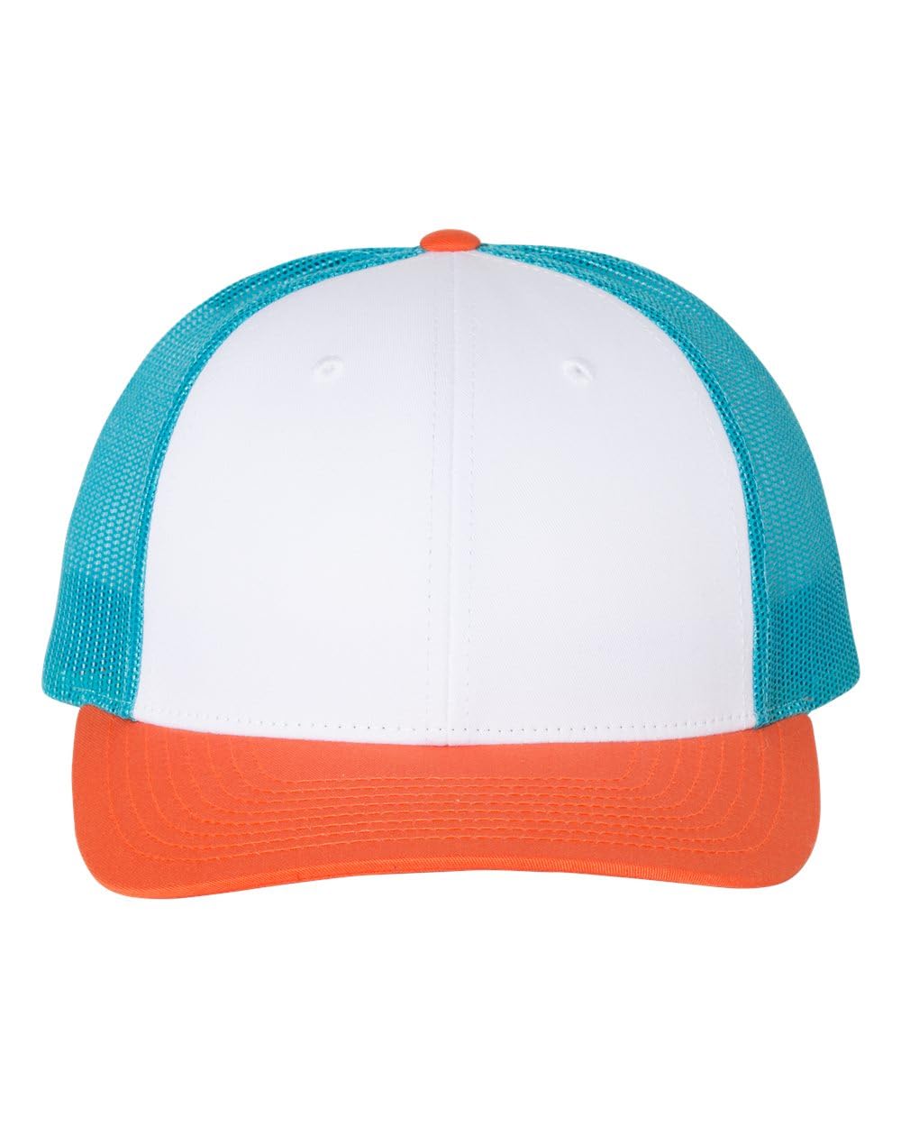 Richardson Low Pro Trucker Cap w/THP Hat Brush | M/L | White/Blue Hawaiin/Pale Orange