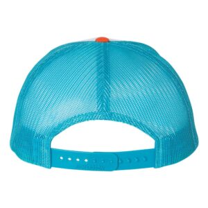 Richardson Low Pro Trucker Cap w/THP Hat Brush | M/L | White/Blue Hawaiin/Pale Orange