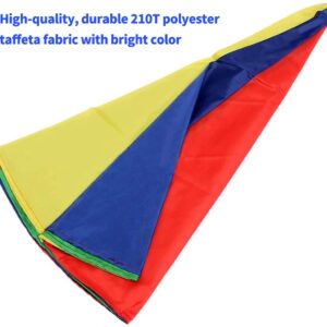 AMYESE 12ft Kids Team Game Rainbow Parachute, Outdoor Party Group Cooperative Games, Family Get-Together Entertainment