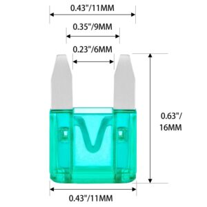 Kodobo 100 Pack Auto Fuses 2 AMP APM/ATM 32V Mini Blade Style Fuses 2A Short Circuit Protection Car Fuse - 100Pack