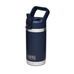 yeti rambler jr. 12 oz kids bottle, with straw cap, navy