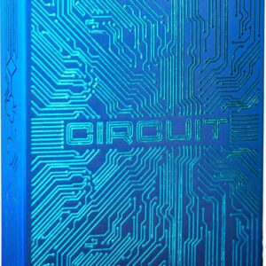 Circuit Ice Blue Playing Cards with Free Card Game eBook, Creative Deck of Cards, Premium Card Deck, Cool Poker Cards, Unique Bright Colors for Kids & Adults, Computer Themed, Black Playing Cards