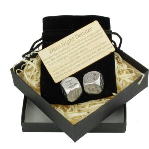 Date Night Dice 2 Metal Dice Gives 36 Possible Date Nights - Great Fun Date Night Idea