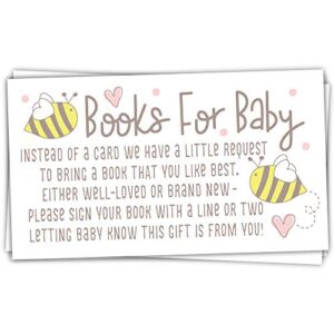 50 cute bee books for baby shower request cards - invitation inserts