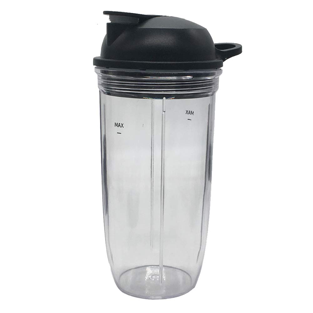 Upgrade exractor blade and personal jar 32oz cup with to go spout lid,Compatible with Ninja Kitchen System 1200 Watt Power Motor Base BL500, BL500C, BL550,NJ600 /NJ600WN /NJ600C/NJ600CCO/NJ600RC (3)