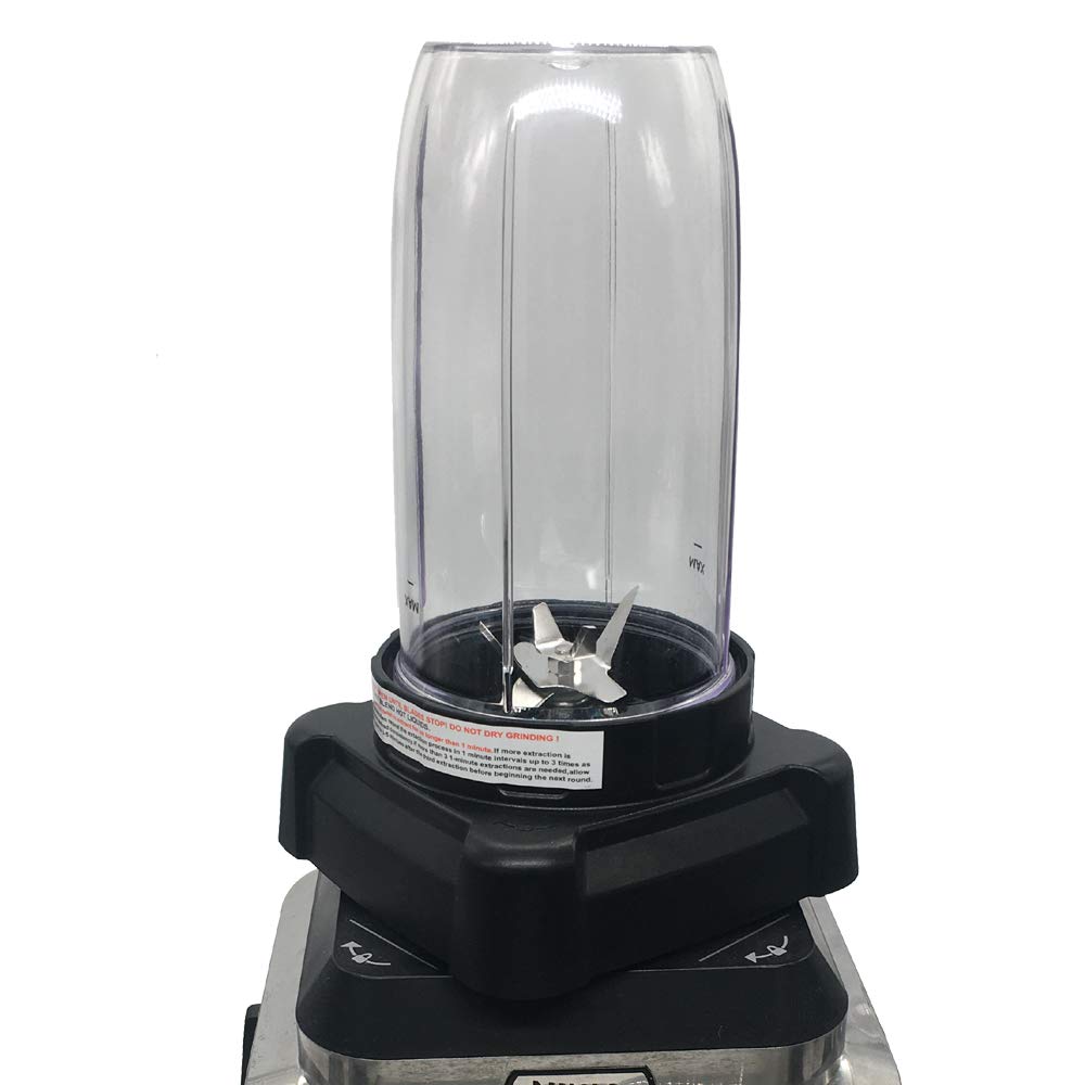 Upgrade exractor blade and personal jar 32oz cup with to go spout lid,Compatible with Ninja Kitchen System 1200 Watt Power Motor Base BL500, BL500C, BL550,NJ600 /NJ600WN /NJ600C/NJ600CCO/NJ600RC (3)