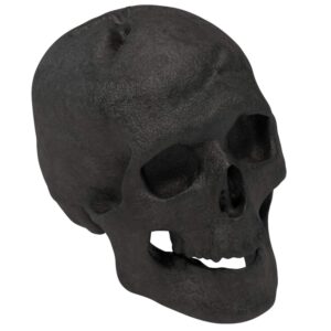 regal flame human skull ceramic wood large gas fireplace logs logs for all types of gas inserts, ventless & vent free, propane, gel, ethanol, electric, or outdoor fireplaces & fire pits - black