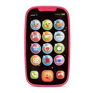 my first smartphone – cell phone baby toy, for toddlers and young children – 15 unique buttons and functions, musical melodies, animal sounds and number learning – for 1-year-old kids and older