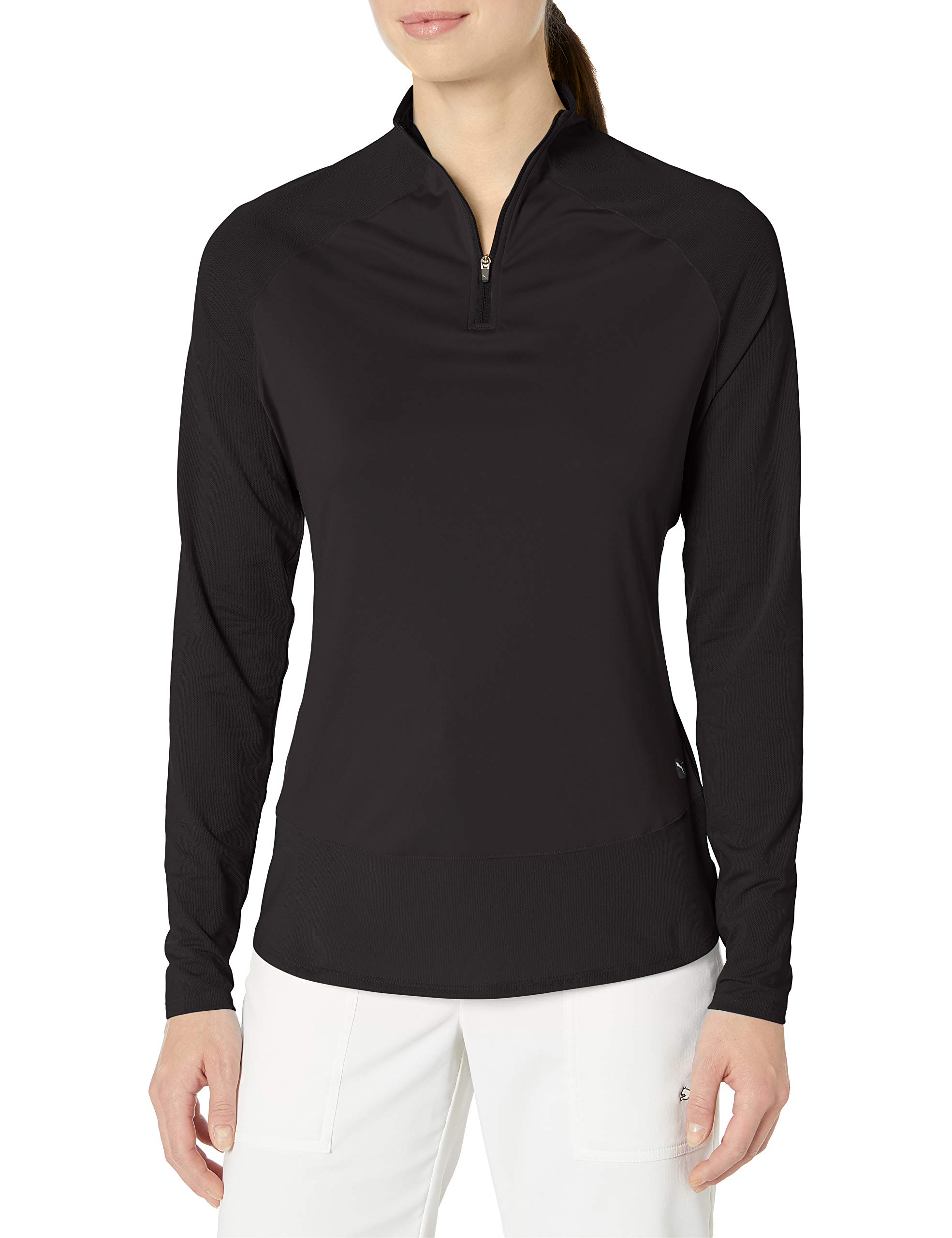 Puma Golf 2020 Women's Mesh 1/4 Zip, Black, x Large