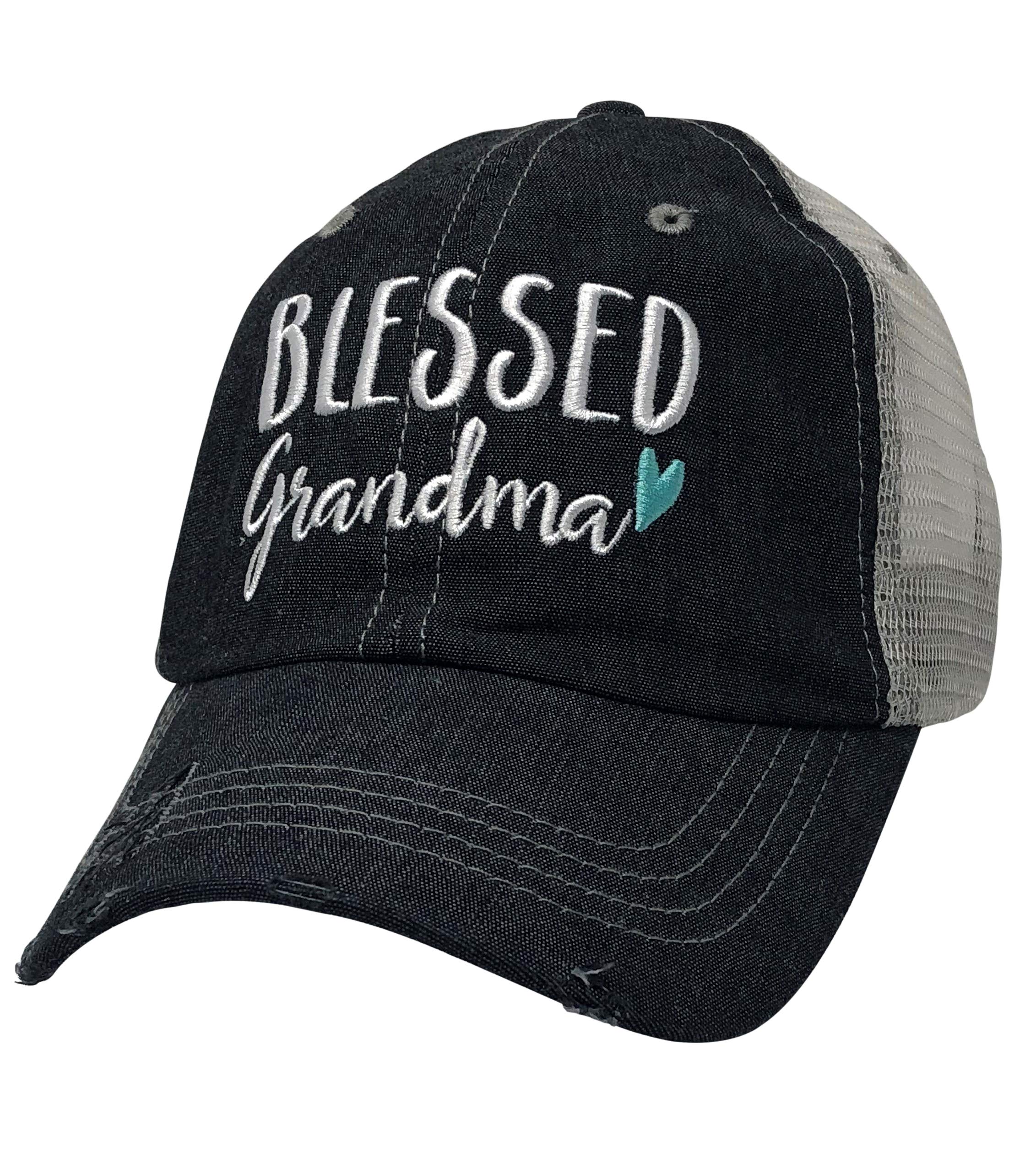 COCOVICI Womens Blessed Grandma Hat | Blessed Grandma Cap | Grandma Gift | Grandma Gift from Grandchildren 806 Dark Grey