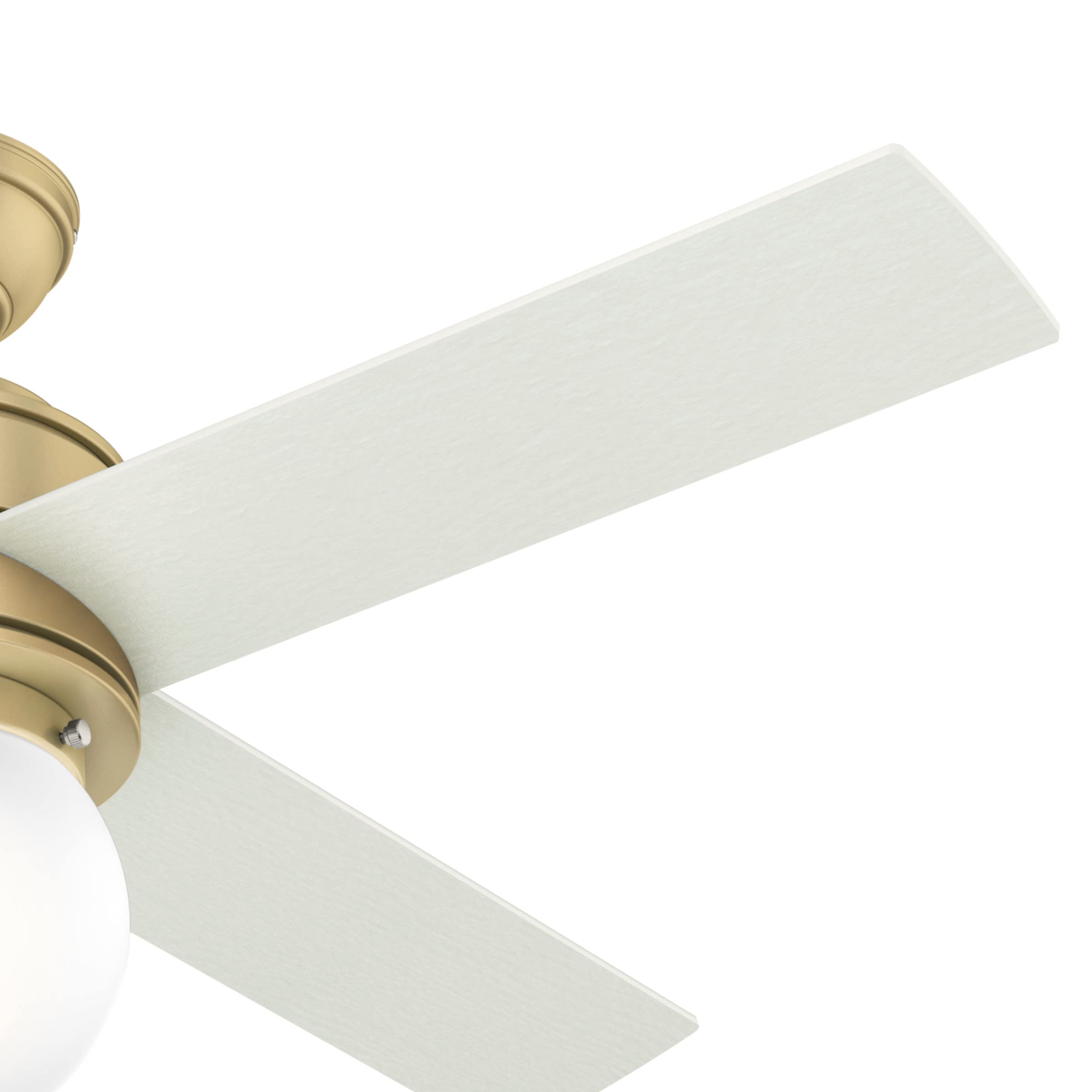 Hunter Fan Company 52313 Hunter Hepburn Indoor Ceiling Fan with LED Light and Wall Control, 44, Modern Brass Finish