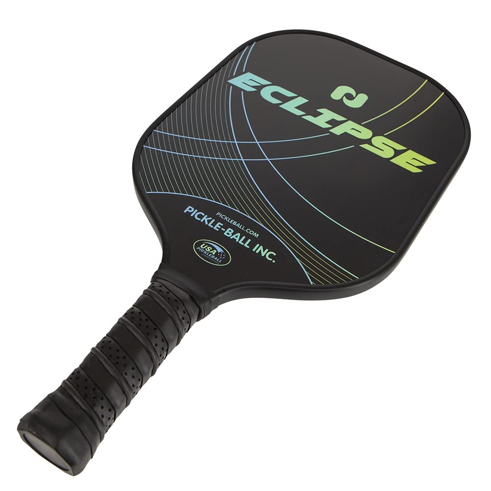 Pickle-ball Eclipse Graphite Pickleball Paddle - Blue/Green | Polymer Honeycomb Core, Graphite Hybrid Composite Face | Lightweight | Paddle Cover Included