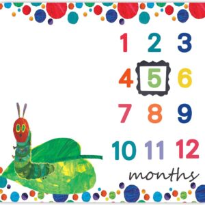 EARVO Baby Milestone Blanket 47x40 inches The Very Hungry Caterpillar Baby Photography Blanket Dots Large Size Watch Me Grow Blanket Newborn Photo Props EADS474