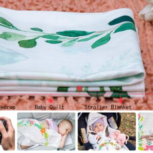 EARVO Baby Milestone Blanket 47x40 inches The Very Hungry Caterpillar Baby Photography Blanket Dots Large Size Watch Me Grow Blanket Newborn Photo Props EADS474