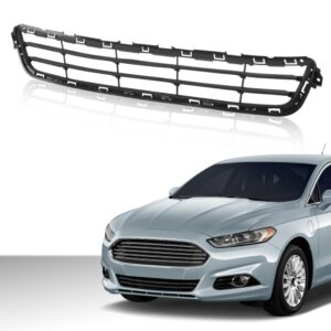 CHEDA Front Radiator Lower Grille, Compatible With 2013-2016 Ford Fusion/Mondeo, Bumper Black Grille Assembly