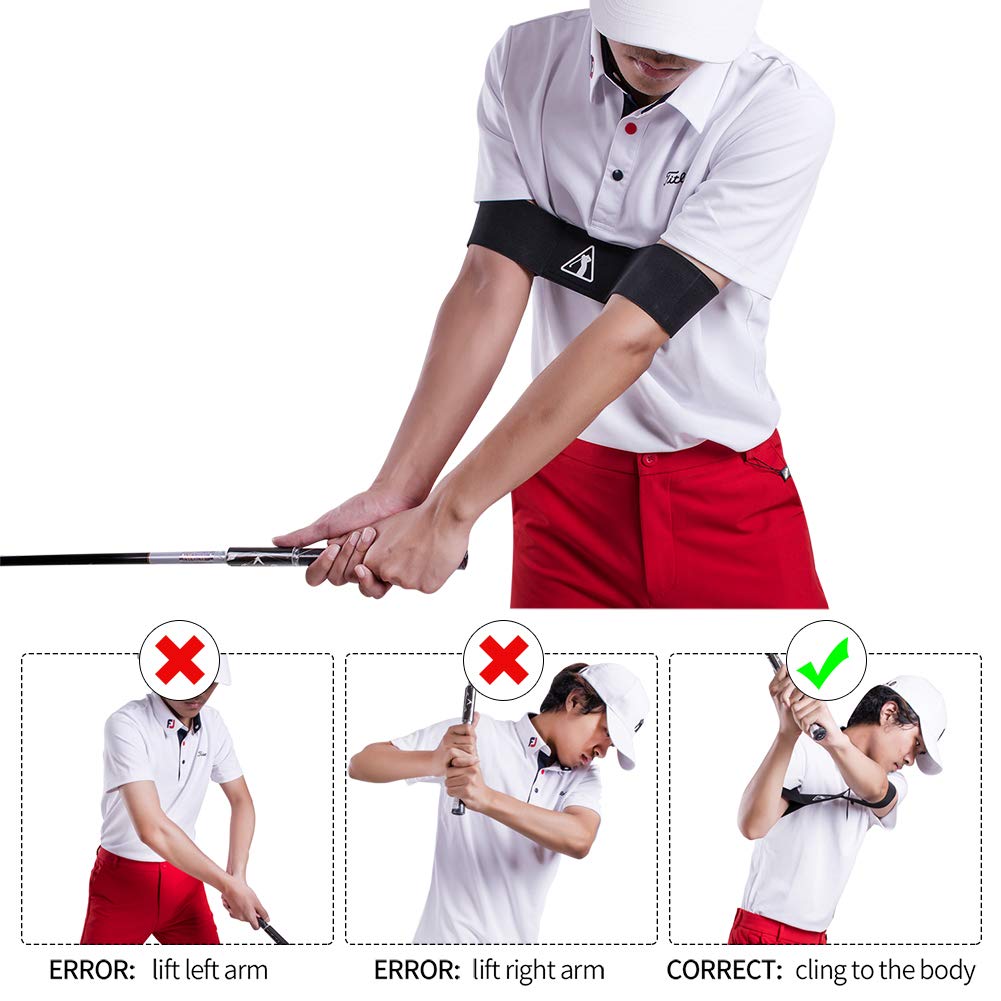 EKONIAM 5-Piece Suit Golf Training Aids Swing and Putting, PGA Golf Posture Correction Tools for Beginner and Kid. Improving Gesture/Elbow/Wrist/Arm/Leg Posture,Forming The Correct Muscle Memory.