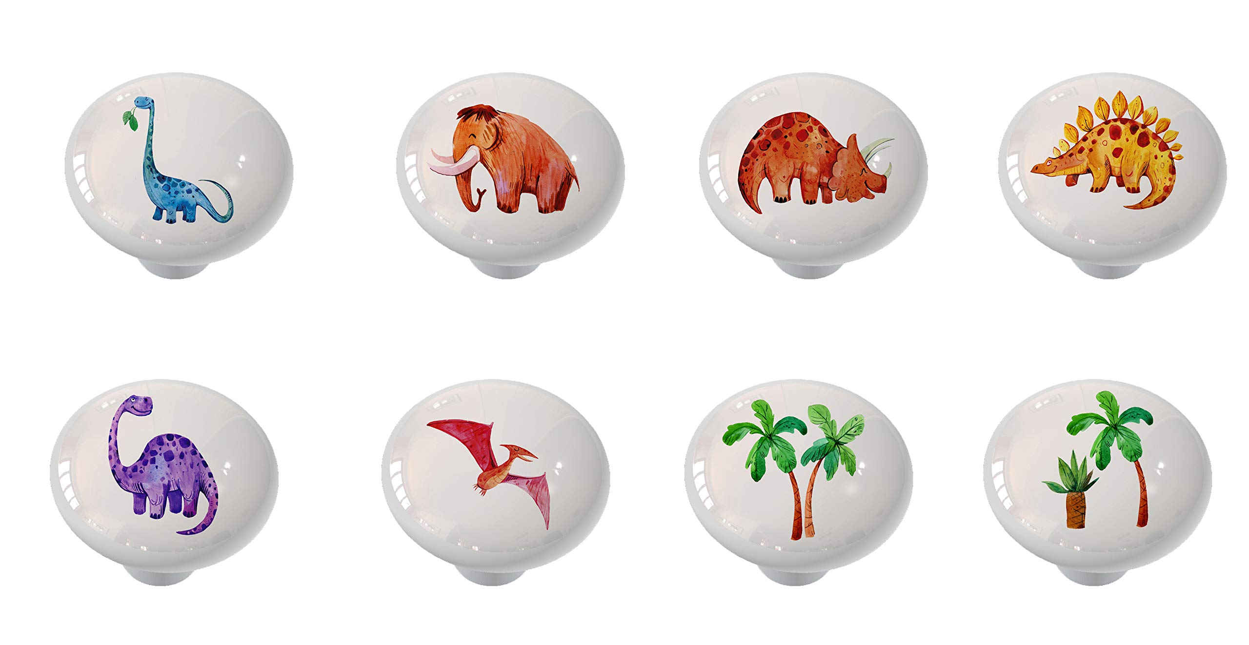 Gotham Decor Set of 8 Land of The Dinosaurs Drawer Knobs