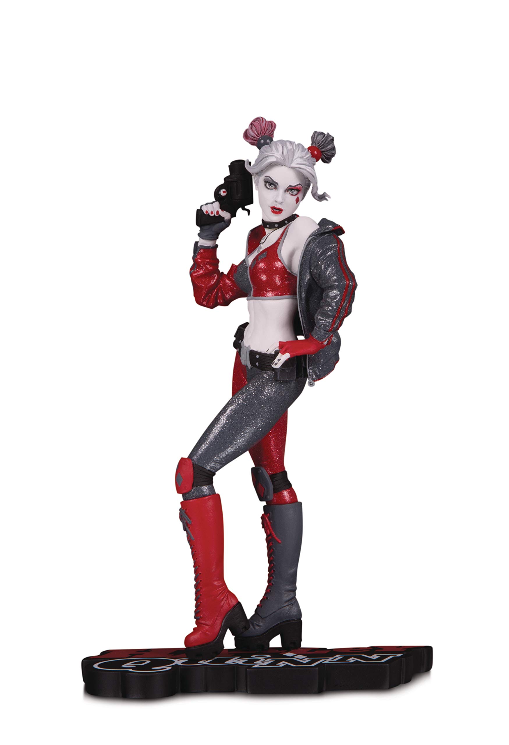 DC Collectibles Harley Quinn Red, White & Black: Harley Quinn by Joshua Middleton Statue, Multicolor