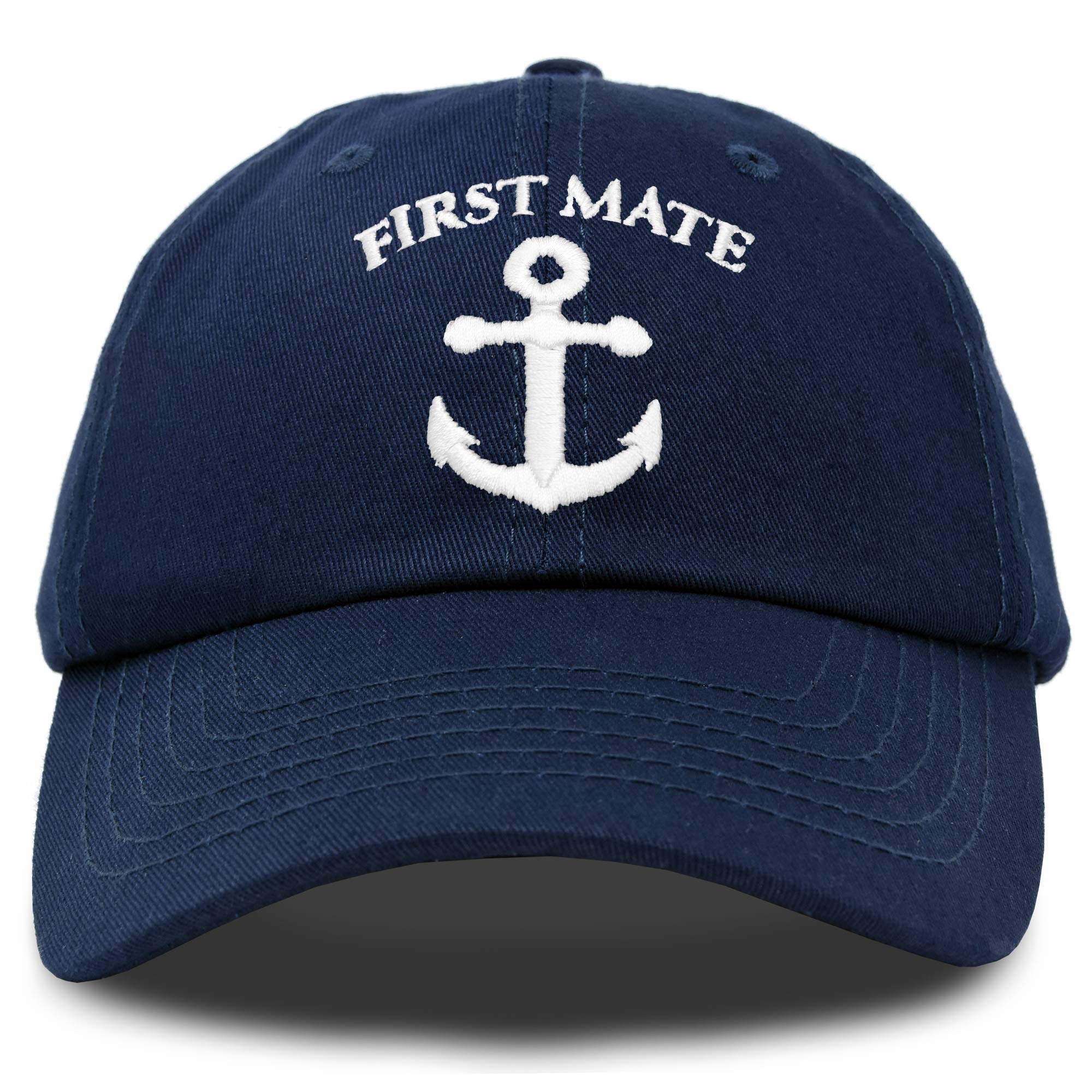 DALIX First Mate Hat Sailing Baseball Cap Sailor Gift Boating Men Women in Blue