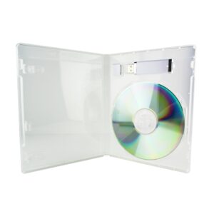 flash pac® usb flash drive + disc case super clear - 25 pack