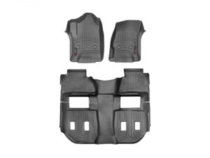 weathertech custom fit floorliners for cadillac escalade esv - full set (446071-447672), black