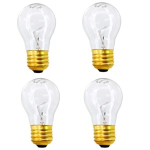 haraqi 120 volt a15 40 watt light bulbs,appliance bulbs with medium base,refrigerator bulb clear ceiling fan bulbs