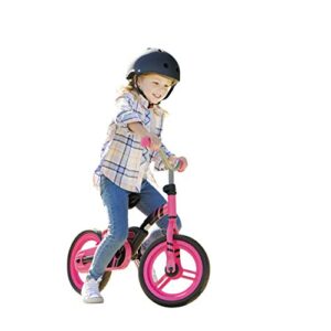 little tikes my first balance-to-pedal bike with fold in pedals, 2-in-1, pink, 2-5 years, 12-inch