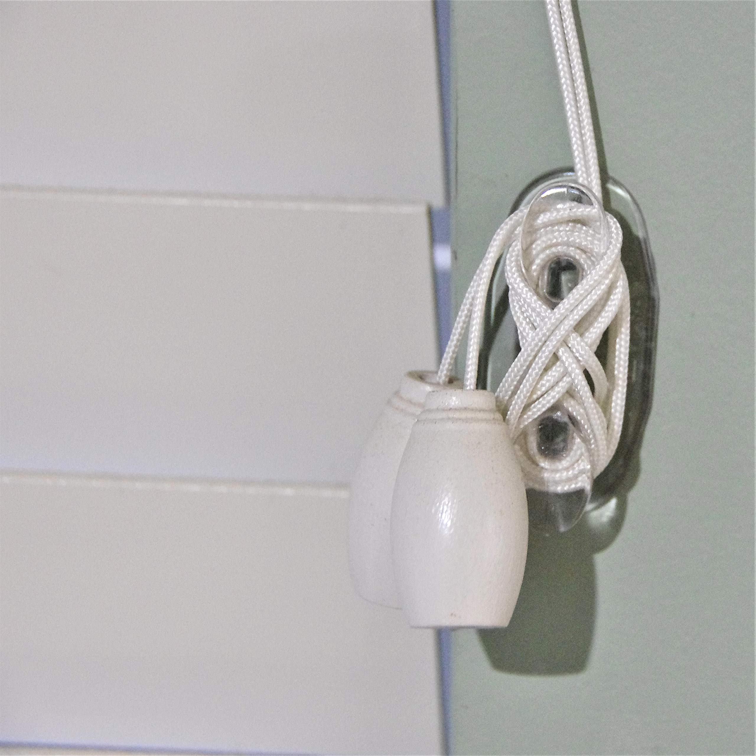 HomeAmore Safety Blind Pull Cord Cleats (4 Pack). The Only Clear Eye Pleasing 2-in-1 Pull Chord Winder. Designed For Free Hanging Or Secure To Wall To Keep Cords Away From Babies, Children and Pets.