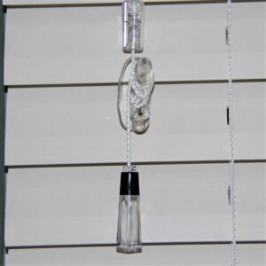 HomeAmore Safety Blind Pull Cord Cleats (4 Pack). The Only Clear Eye Pleasing 2-in-1 Pull Chord Winder. Designed For Free Hanging Or Secure To Wall To Keep Cords Away From Babies, Children and Pets.