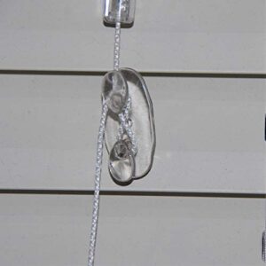 HomeAmore Safety Blind Pull Cord Cleats (4 Pack). The Only Clear Eye Pleasing 2-in-1 Pull Chord Winder. Designed For Free Hanging Or Secure To Wall To Keep Cords Away From Babies, Children and Pets.