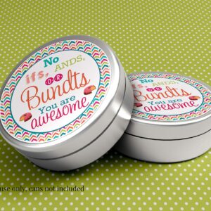 “No IFS, Ands, or Bundts” Teacher, Staff, or Employee Appreciation Thank You Sticker Labels, 40 2" Party Circle Stickers by AmandaCreation, Great for Envelope Seals & Gift Bags…