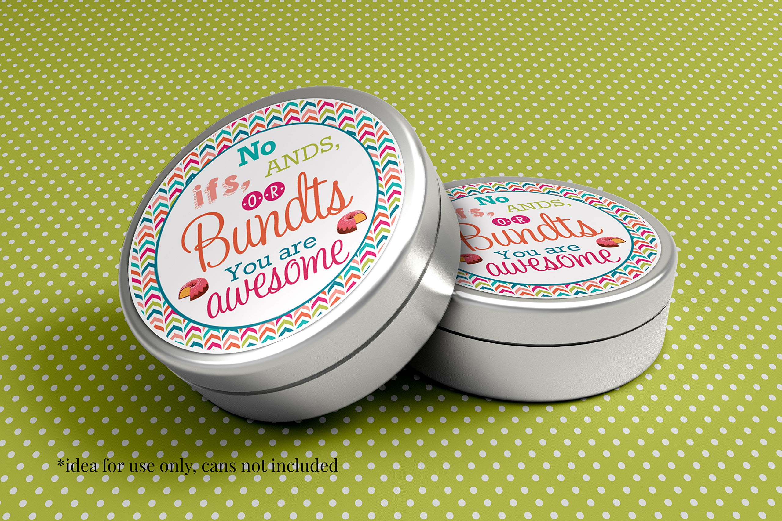 “No IFS, Ands, or Bundts” Teacher, Staff, or Employee Appreciation Thank You Sticker Labels, 40 2" Party Circle Stickers by AmandaCreation, Great for Envelope Seals & Gift Bags…