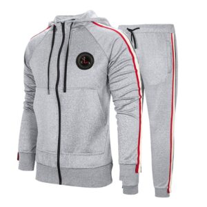 duofier mens lightweight soft and durable tracksuits and sweatsuits, gray-m