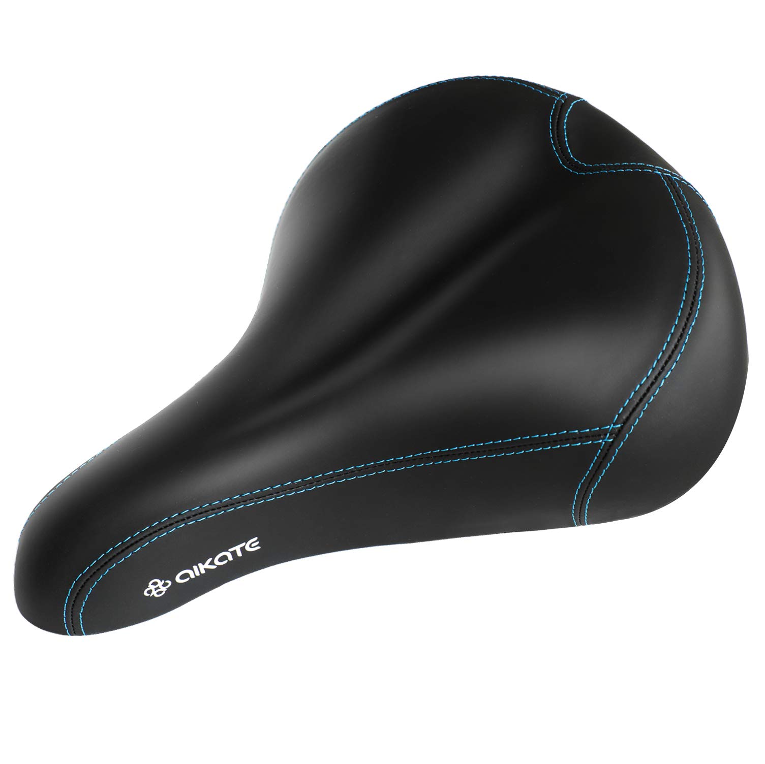 AIKATE Bike Seat, Most Comfortable Bike Saddle, Universal Replacement Bicycle Saddle, Waterproof Bicycle Seat with Extra Padded Memory Foam, Oversizes Bike Seat for Men/Women (Blue)