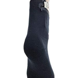 Flippysox Premium Socks with Patented Zipper Wallet - Comfortable Cotton Polyester Blend, Ethically Sourced, Ideal for Active People, Travelers, Concertgoers, Runners, Hikers, Bikers - Black Socks