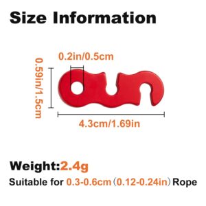 SATINIOR 20 Pieces Guyline Tensioner Aluminum Alloy Guy Line Cord Adjusters Tent Rope Tensioners Paracord Tensioner for Outdoor Tent Camping Hiking Accessories