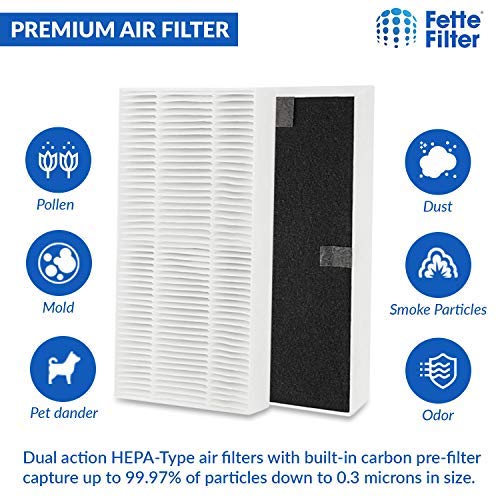 Fette Filter - Replacement Filter U Compatible with Honeywell HEPAClean U Filter HRF201B and Febreze FRF102B For HHT270, HHT290 & Febreze FHT170, FHT180, FHT190 - Pack of 2