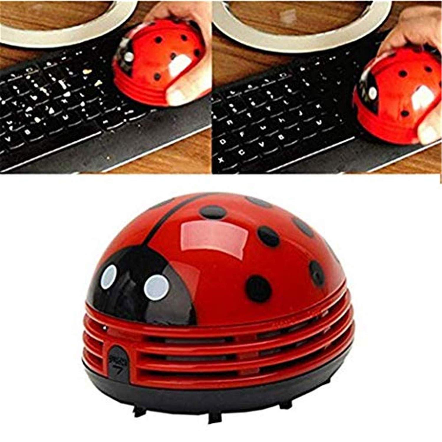 Ladybug Vacuum Cleaner - Mini Vacuum Cleaner Portable Corner Desk Vacuum Cleaner Mini Cute Vacuum Cleaner Dust Sweeper 2Pcs