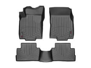 weathertech custom fit floorliners for nissan rogue sport - 1st & 2nd row (441172-1-2), black