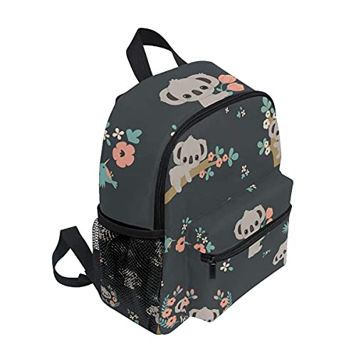 OREZI Cute Baby Koala Preschool Backpack with Chest Strap,Mini Toddler Backpack with Name Tag Daycare Toy Bag for Boys Girls,10 x 4x 12 Inches