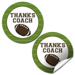 football team coach appreciation thank you sticker labels, 40 2" party circle stickers by amandacreation, great for envelope seals & gift bags