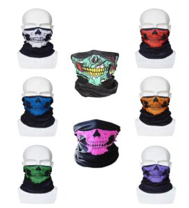 8pcs skull bandana cycling dust protect mask autumn winter headband scarf neck face mask headwear outdoor cycling mask accessories