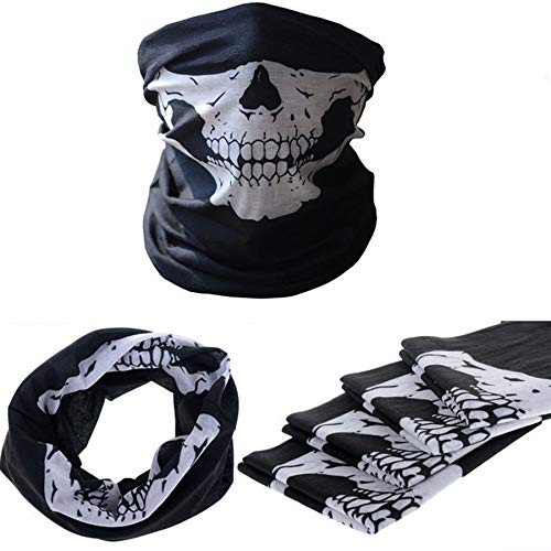 8PCS Skull Bandana Cycling Dust Protect Mask Autumn Winter Headband Scarf Neck Face Mask Headwear Outdoor Cycling Mask Accessories