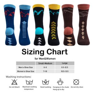 Time May Tell Men and Womens Hiking Socks Moisture Wicking Cushion Crew Socks for Terkking,Outdoor Sports,Performance 3 pack (black,blue,brown 9''-12