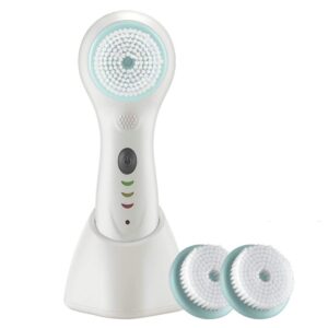 True Glow by Conair Sonic Facial Brush - Waterproof + Rechargeable, White